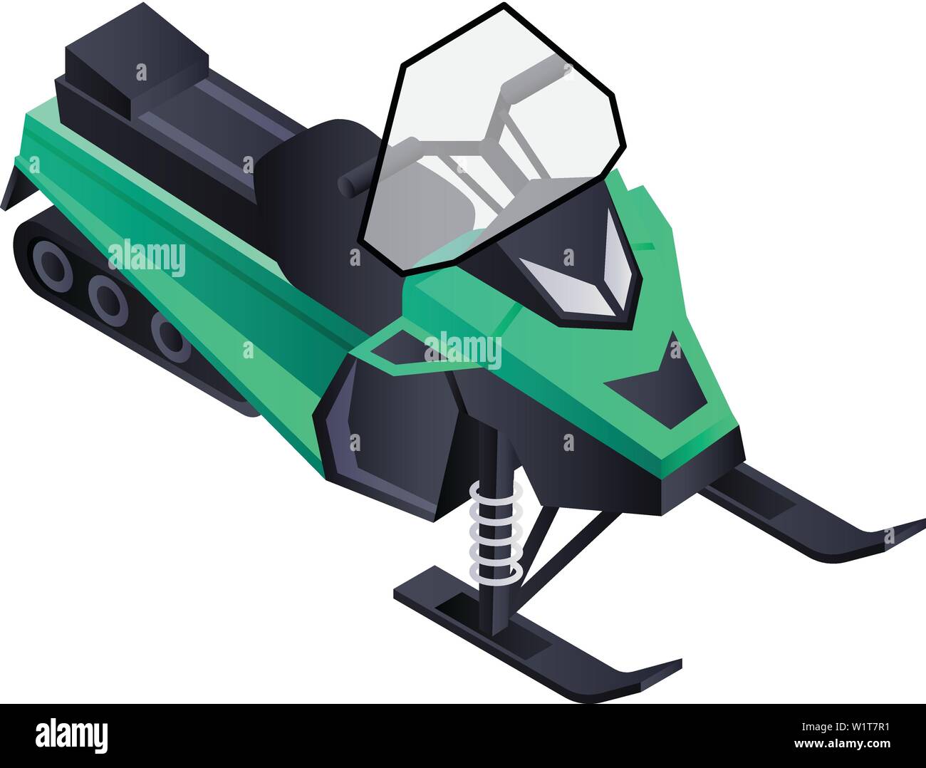 Mountain snowmobile icon. Isometric of mountain snowmobile vector icon ...
