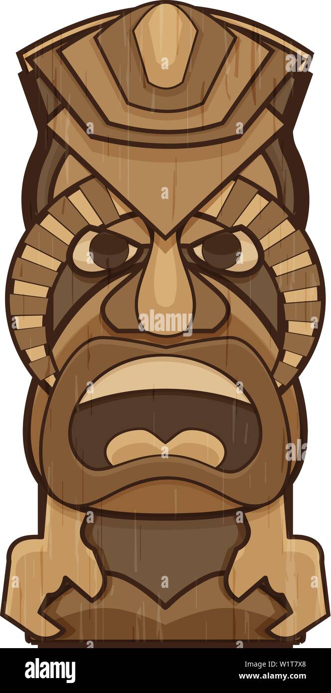 Wooden idol icon. Cartoon of wooden idol vector icon for web design ...