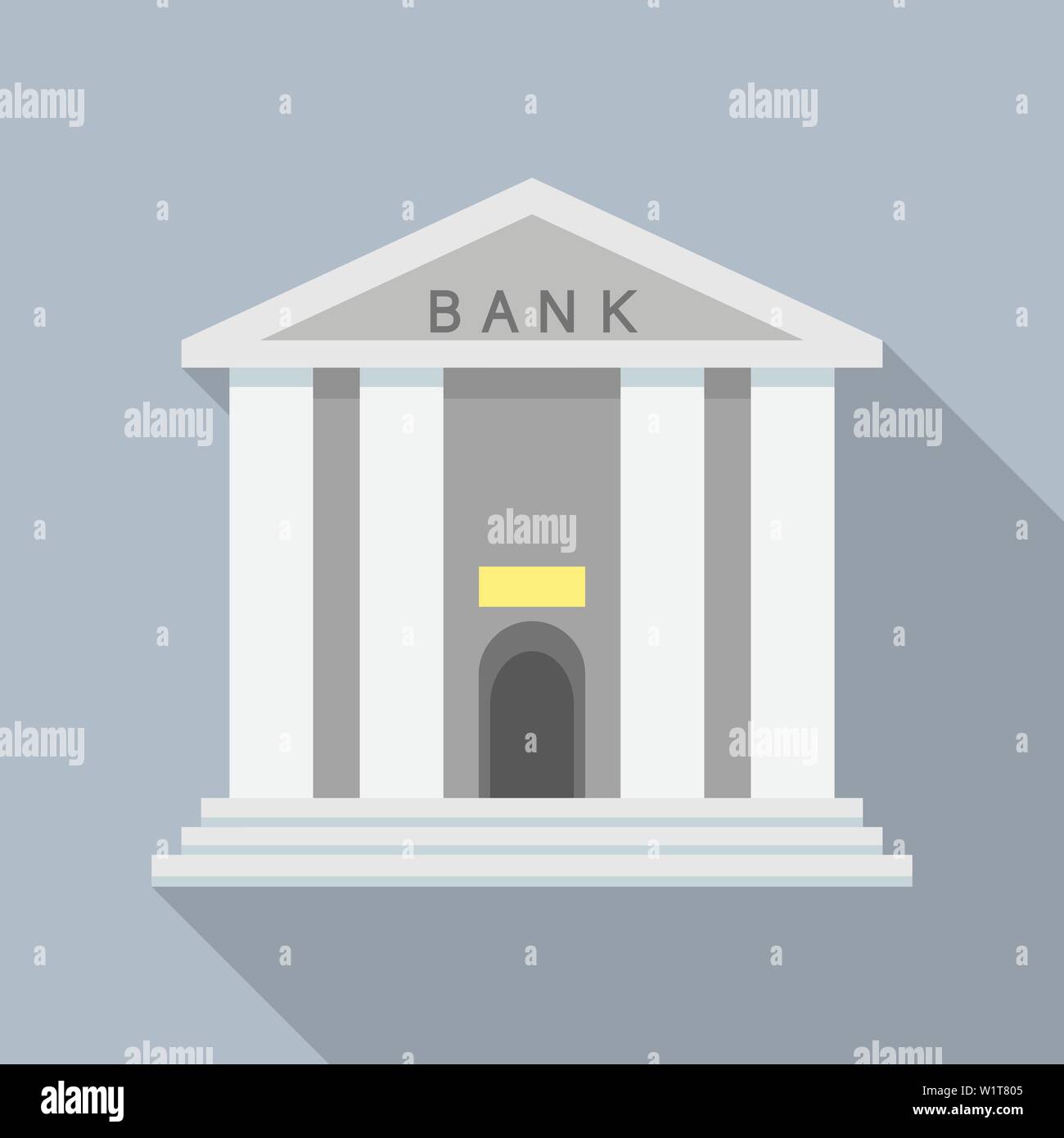 Bank building icon, flat style Stock Vector Image & Art - Alamy