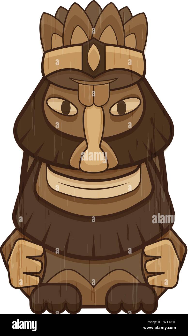 Happy wood idol icon. Cartoon of happy wood idol vector icon for web ...