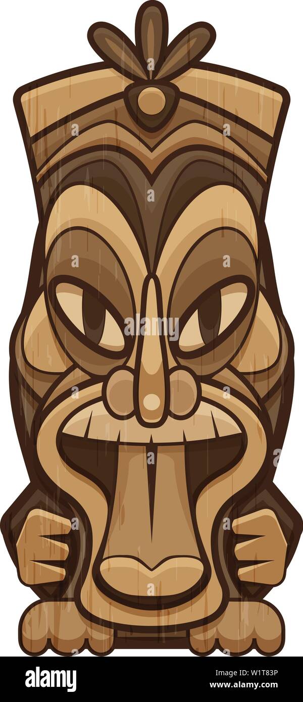 Exotic tiki idol icon. Cartoon of exotic tiki idol vector icon for web ...