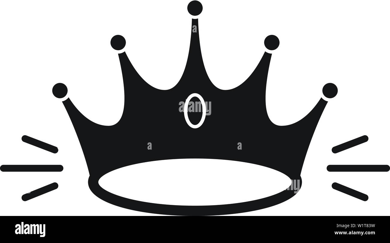 Rap crown icon. Simple illustration of rap crown vector icon for web ...