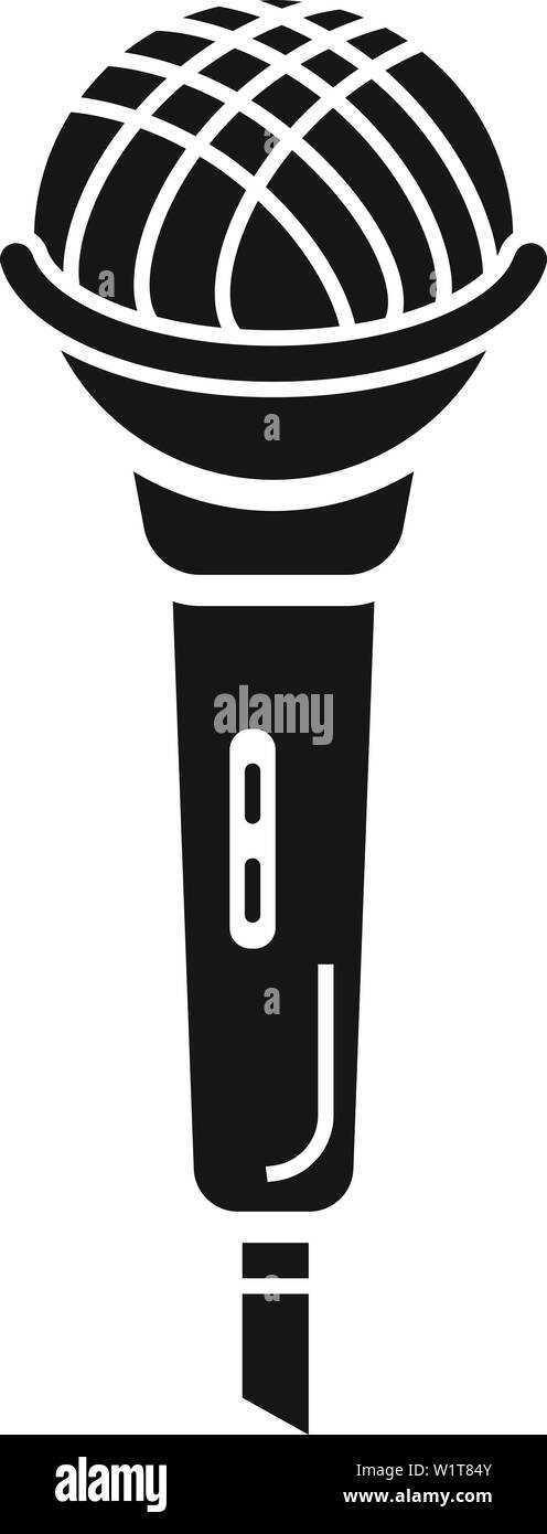 Singer microphone icon. Simple illustration of singer microphone vector ...