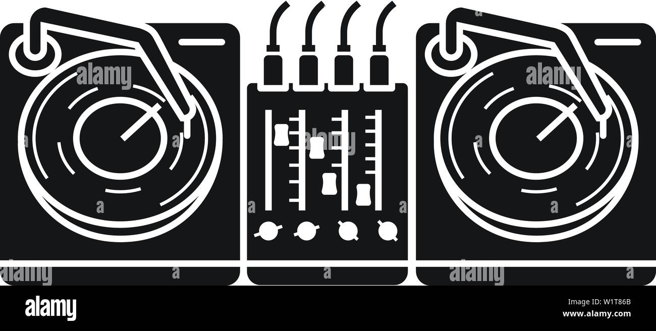 Dj desk icon. Simple illustration of dj desk vector icon for web design ...