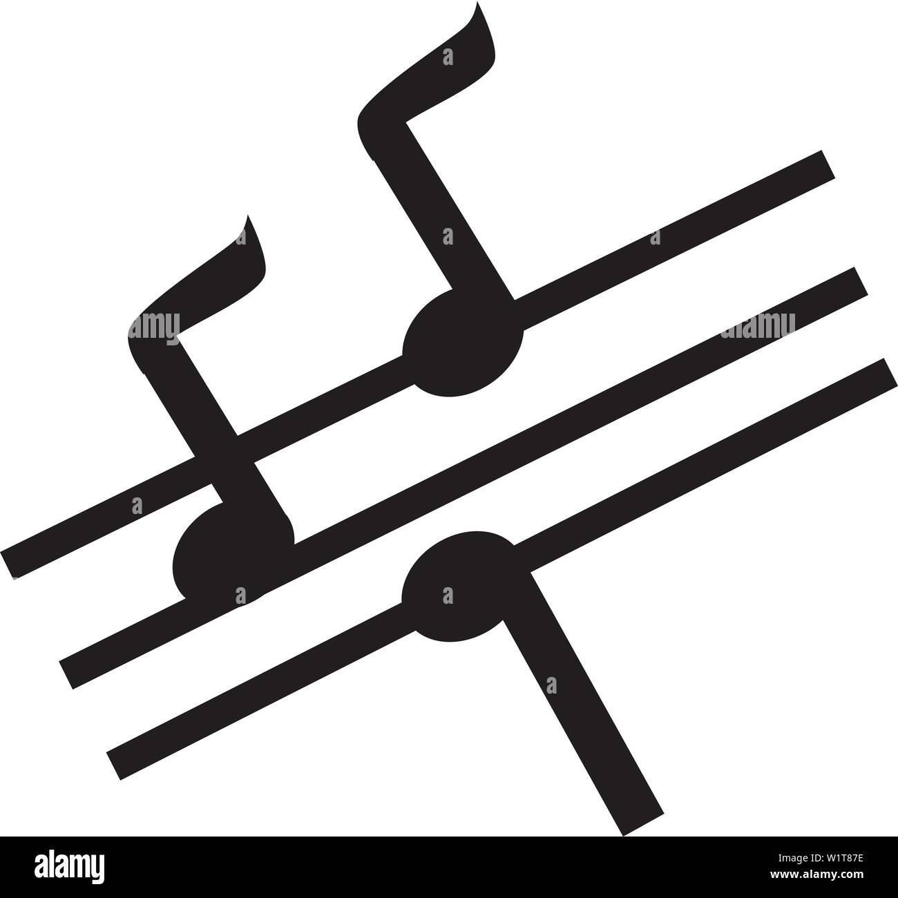 Musical notes icon. Simple illustration of musical notes vector icon ...