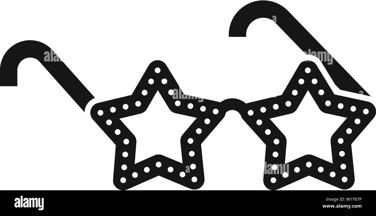 Star eyeglasses icon. Simple illustration of star eyeglasses vector ...