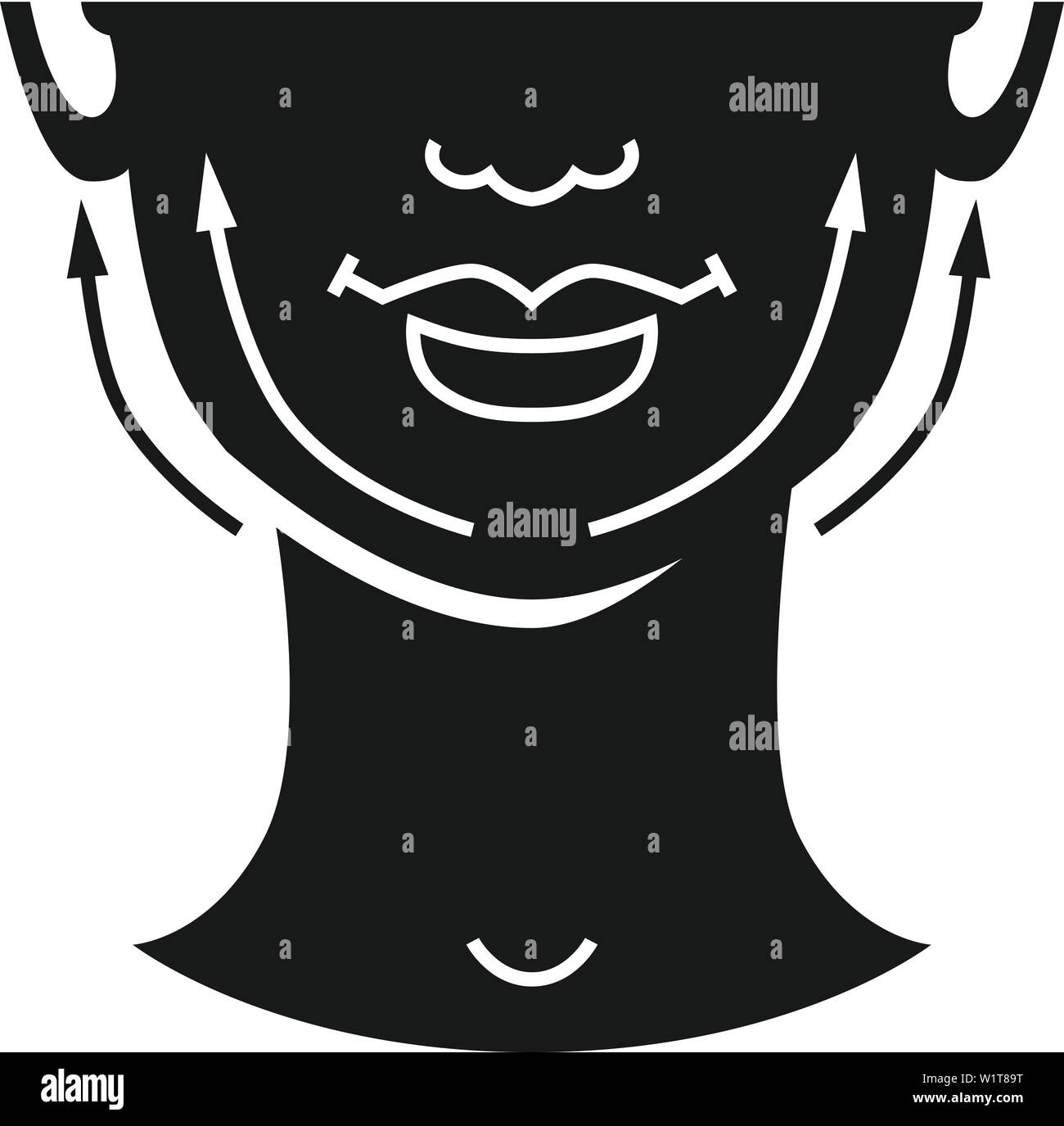 Lifting facial icon. Simple illustration of lifting facial vector icon ...