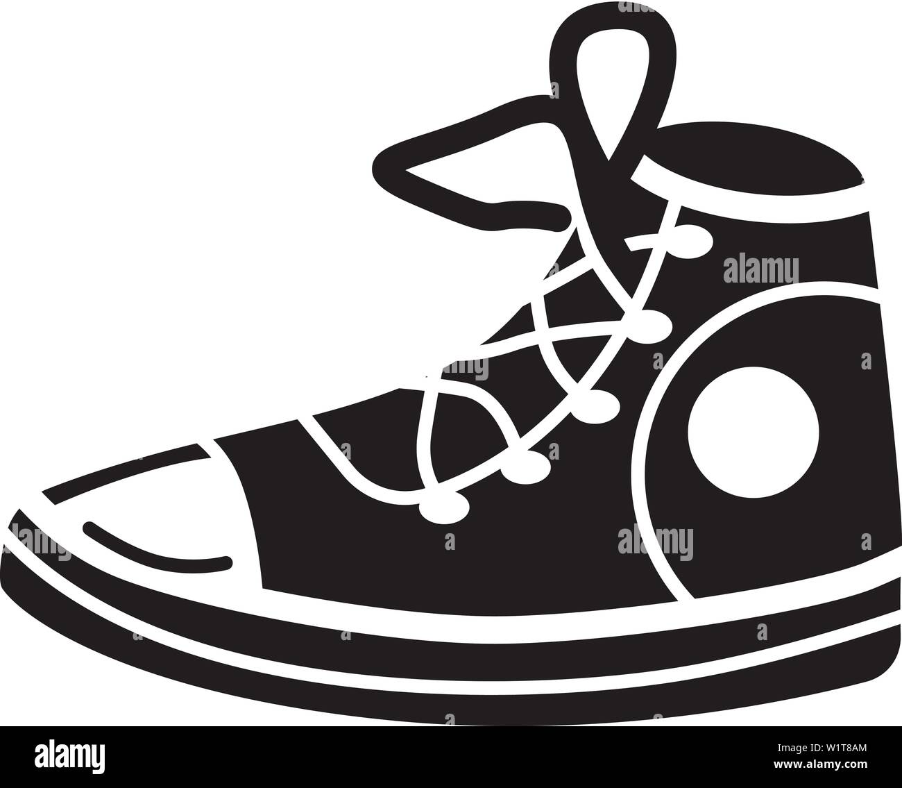 Sneakers shoes icon. Simple illustration of sneakers shoes vector icon ...
