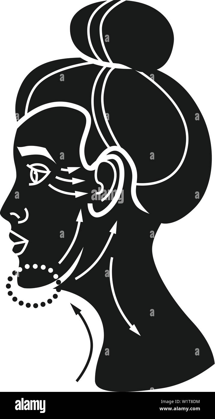 Modern facial lift icon. Simple illustration of modern facial lift ...