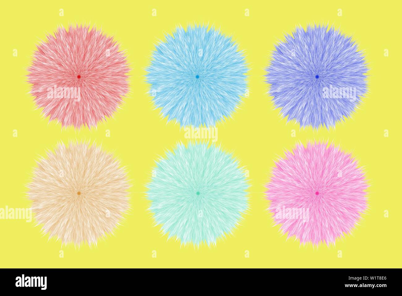 Colorful cartoon furry balls. Vector illustration Stock Vector Image ...
