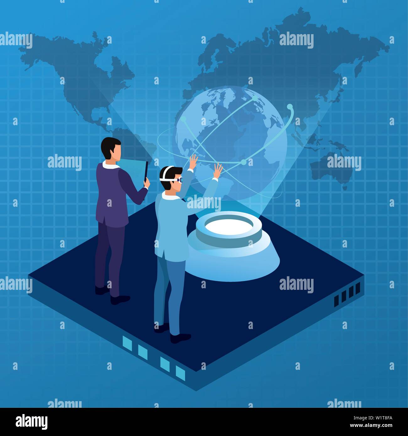 Virtual reality and friends cartoons Stock Vector Image & Art - Alamy