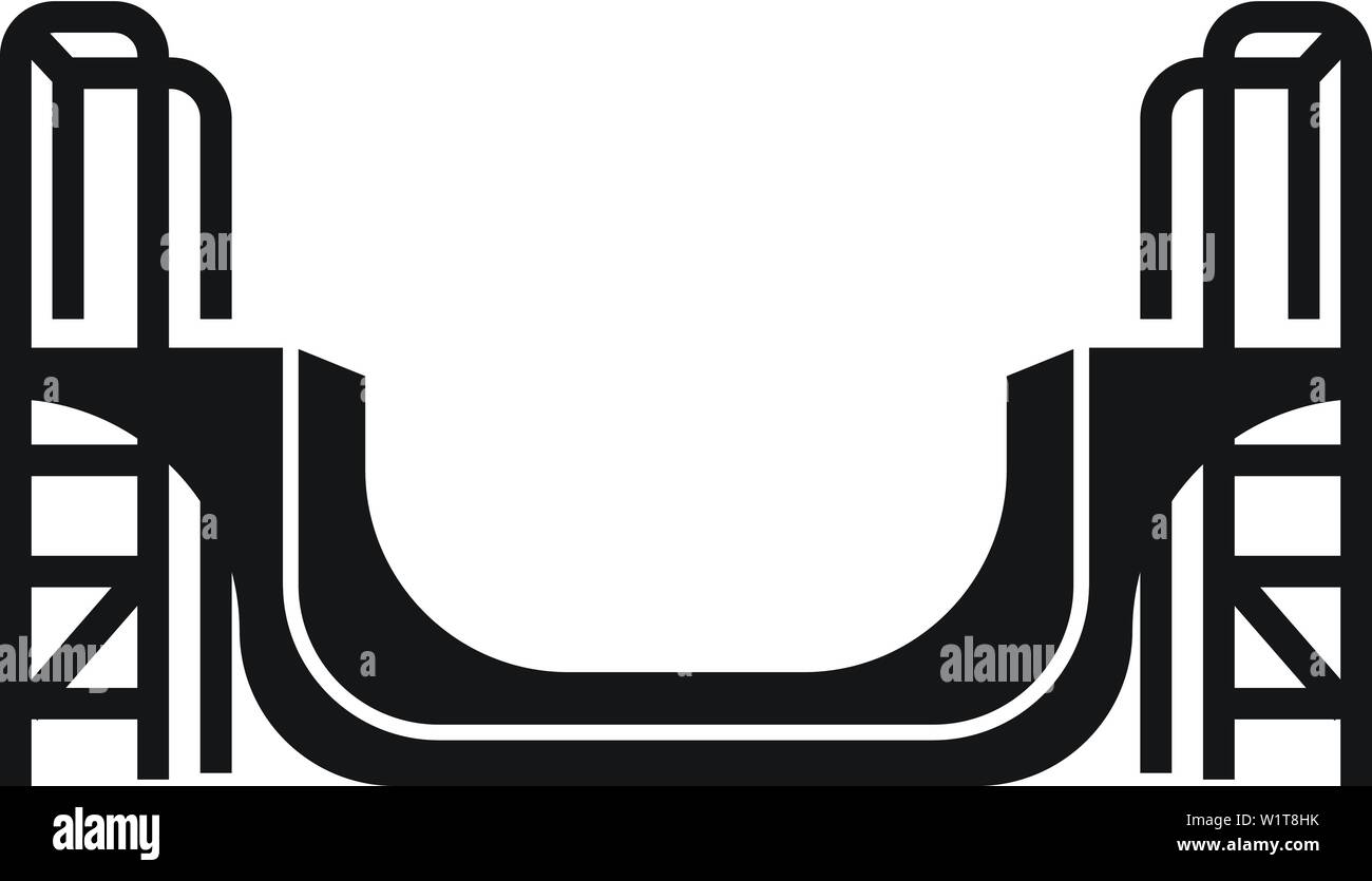 Skate park icon. Simple illustration of skate park vector icon for web ...