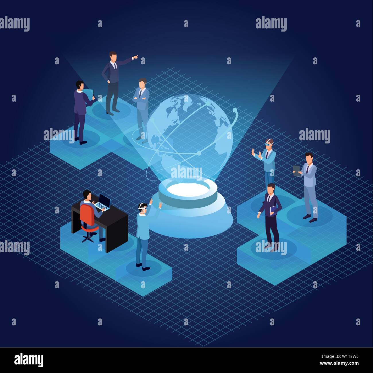 Virtual reality and friends cartoons Stock Vector Image & Art - Alamy