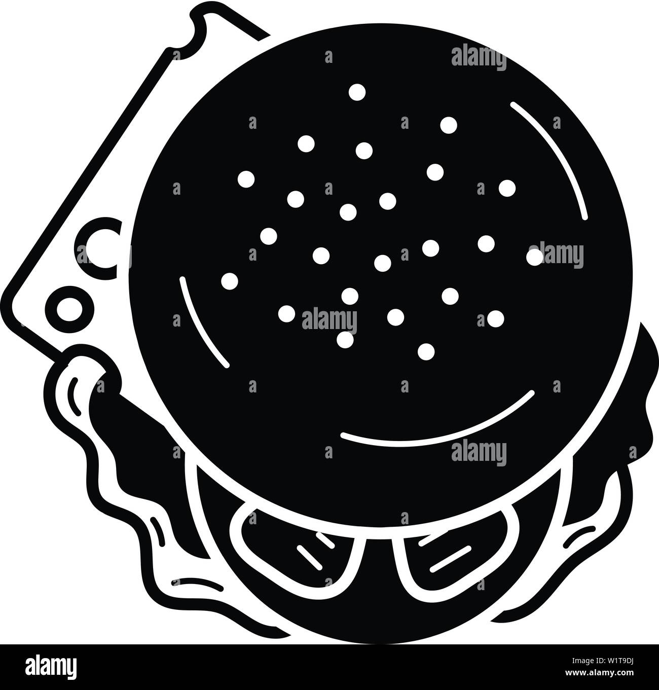 Sandwich with sauce top view Black and White Stock Photos & Images - Alamy