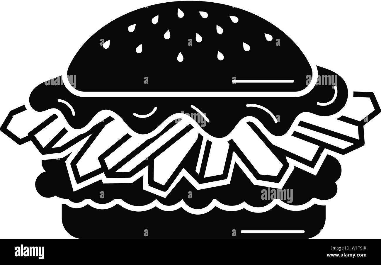Fresh burger icon, simple style Stock Vector Image & Art - Alamy