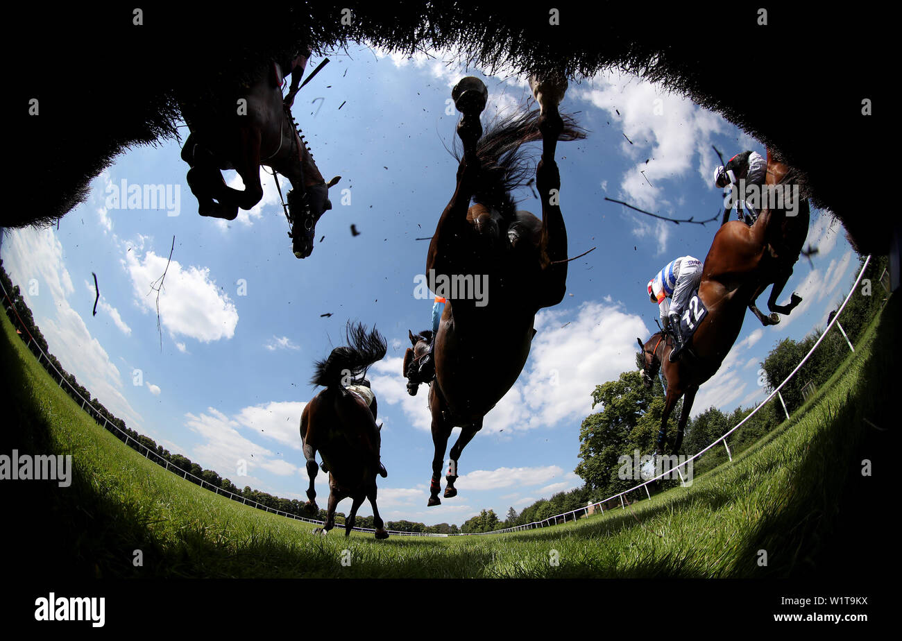 The field take a jump in the Racing Welfare Racing Staff Week Handicap ...