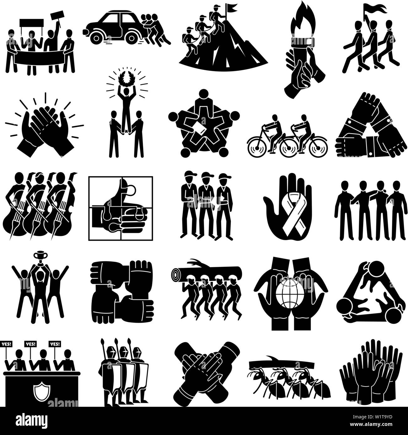 Cohesion building Stock Vector Images - Alamy