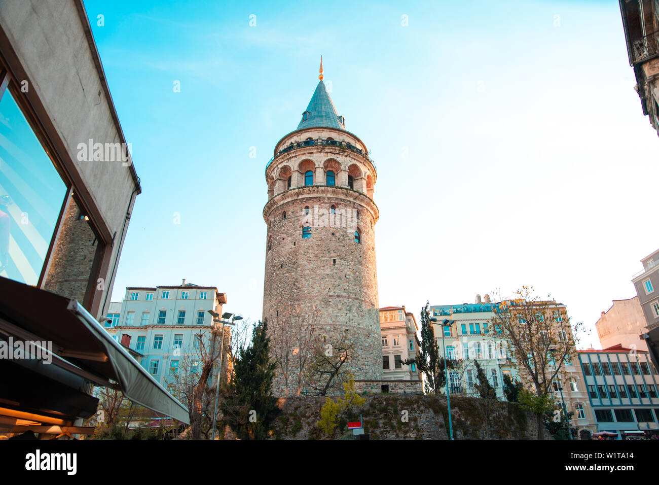 Galata Tower in istanbul City of Turkey. View of the Istanbul City of ...