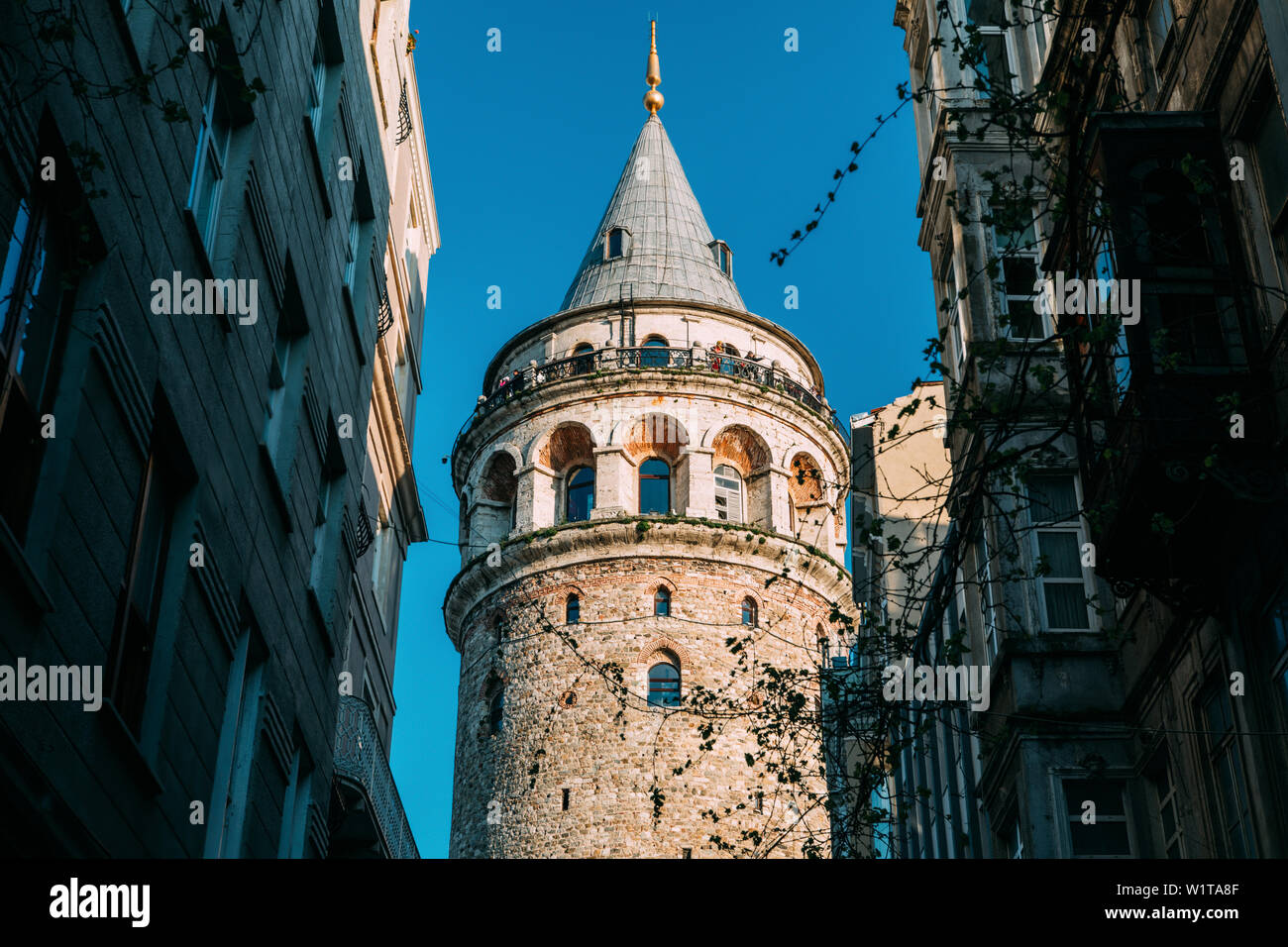 Galata Tower in istanbul City of Turkey. View of the Istanbul City of ...