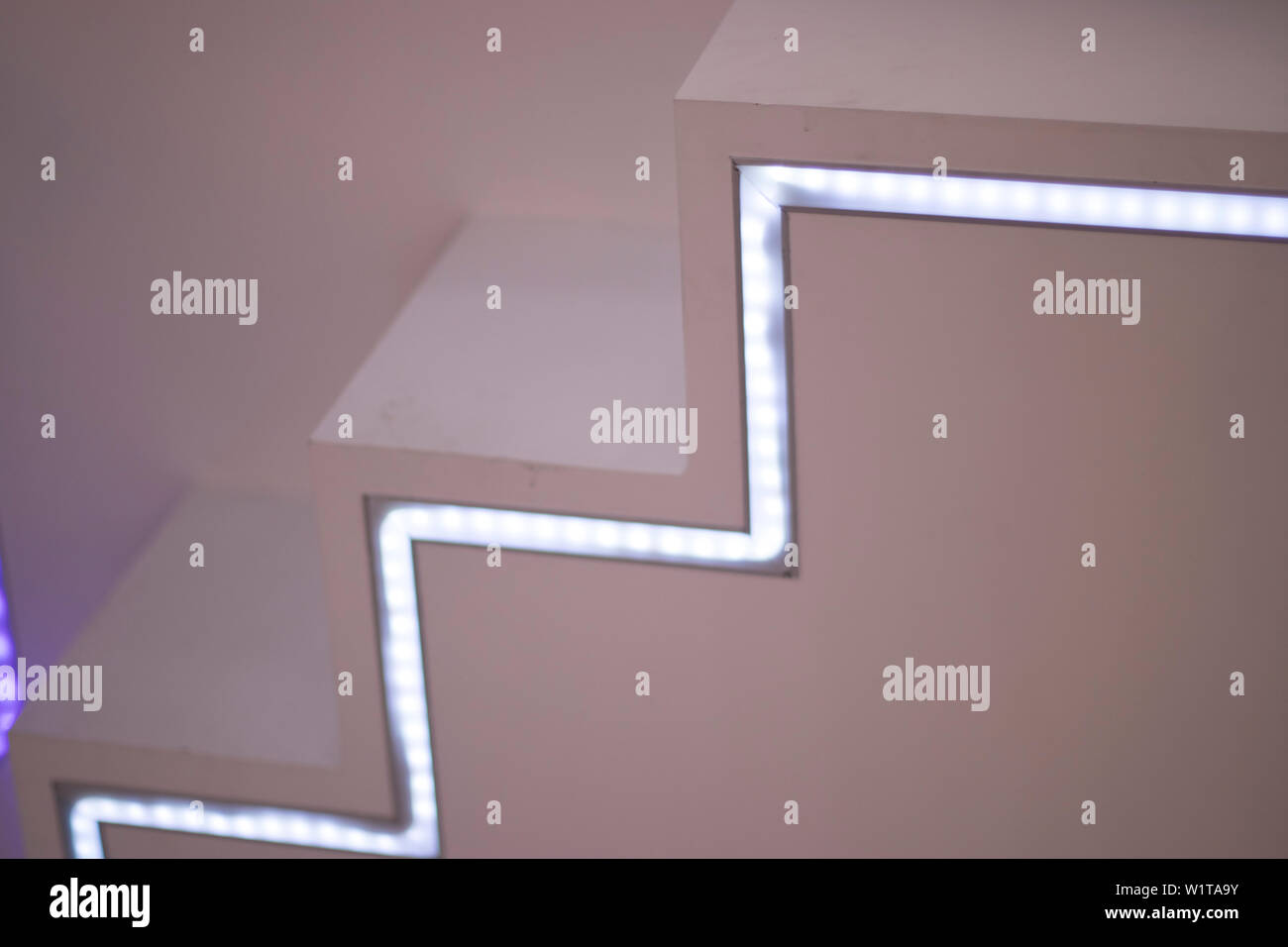 LED modern light strips and bulbs on display in store lighting ...