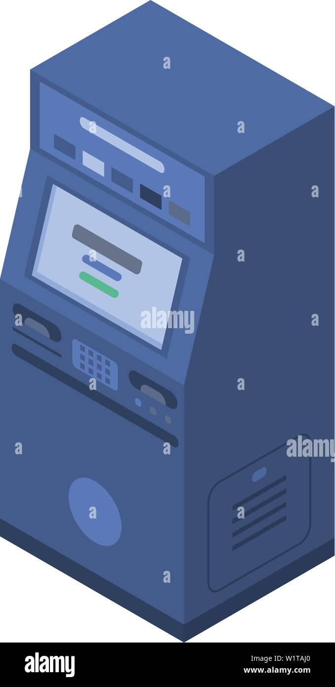 Atm cash icon isometric Cut Out Stock Images & Pictures - Alamy