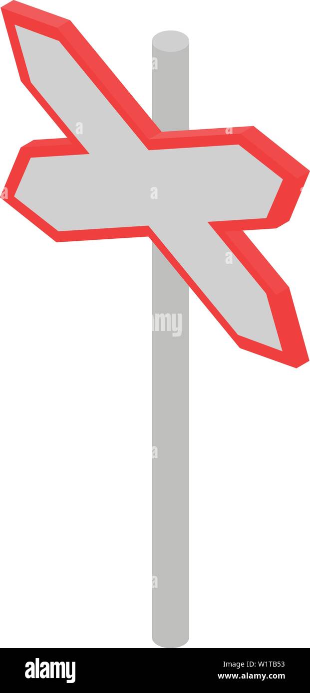 Railroad crossing sign cartoon icon hi-res stock photography and images ...