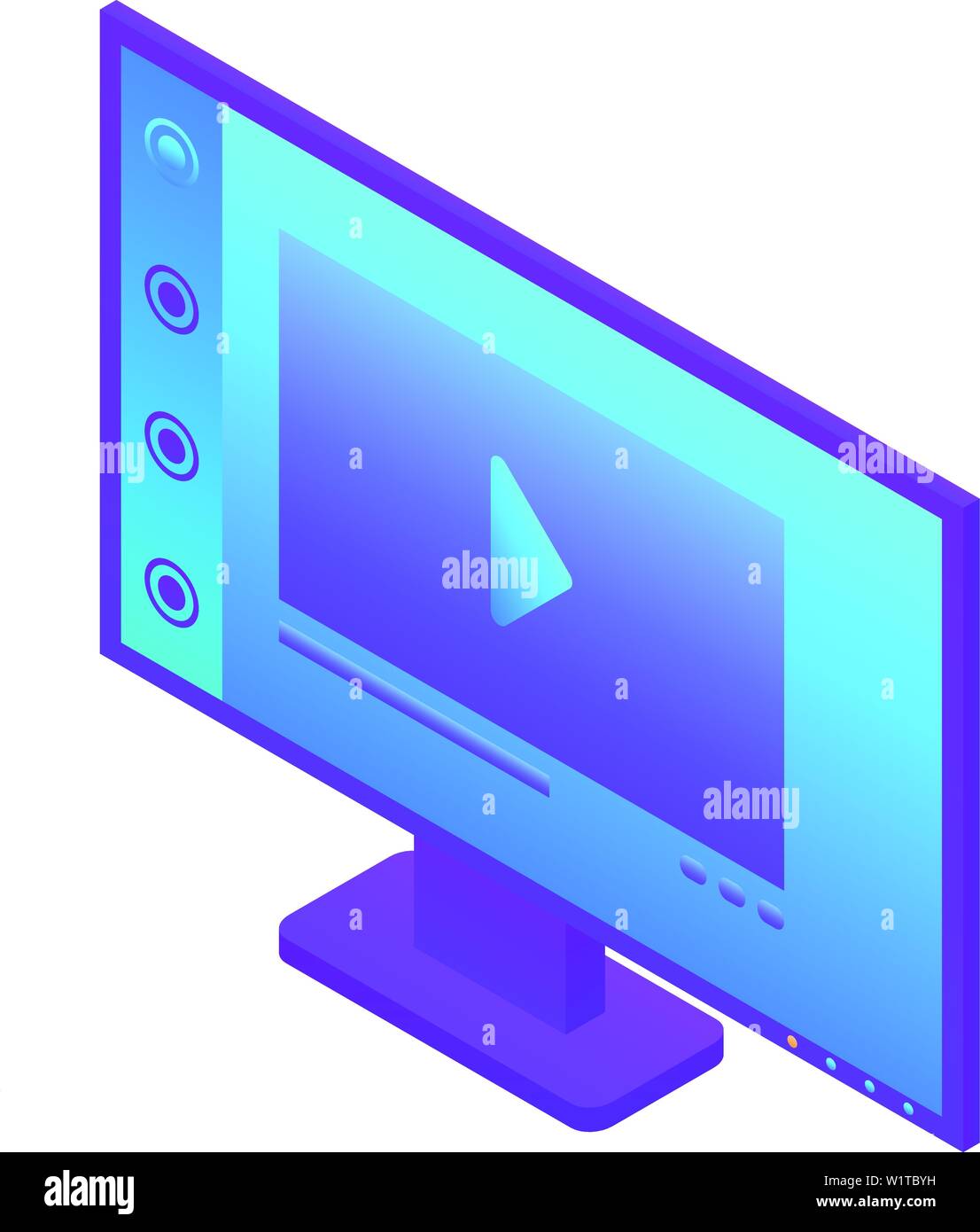 Computer monitor icon, isometric style Stock Vector Image & Art - Alamy