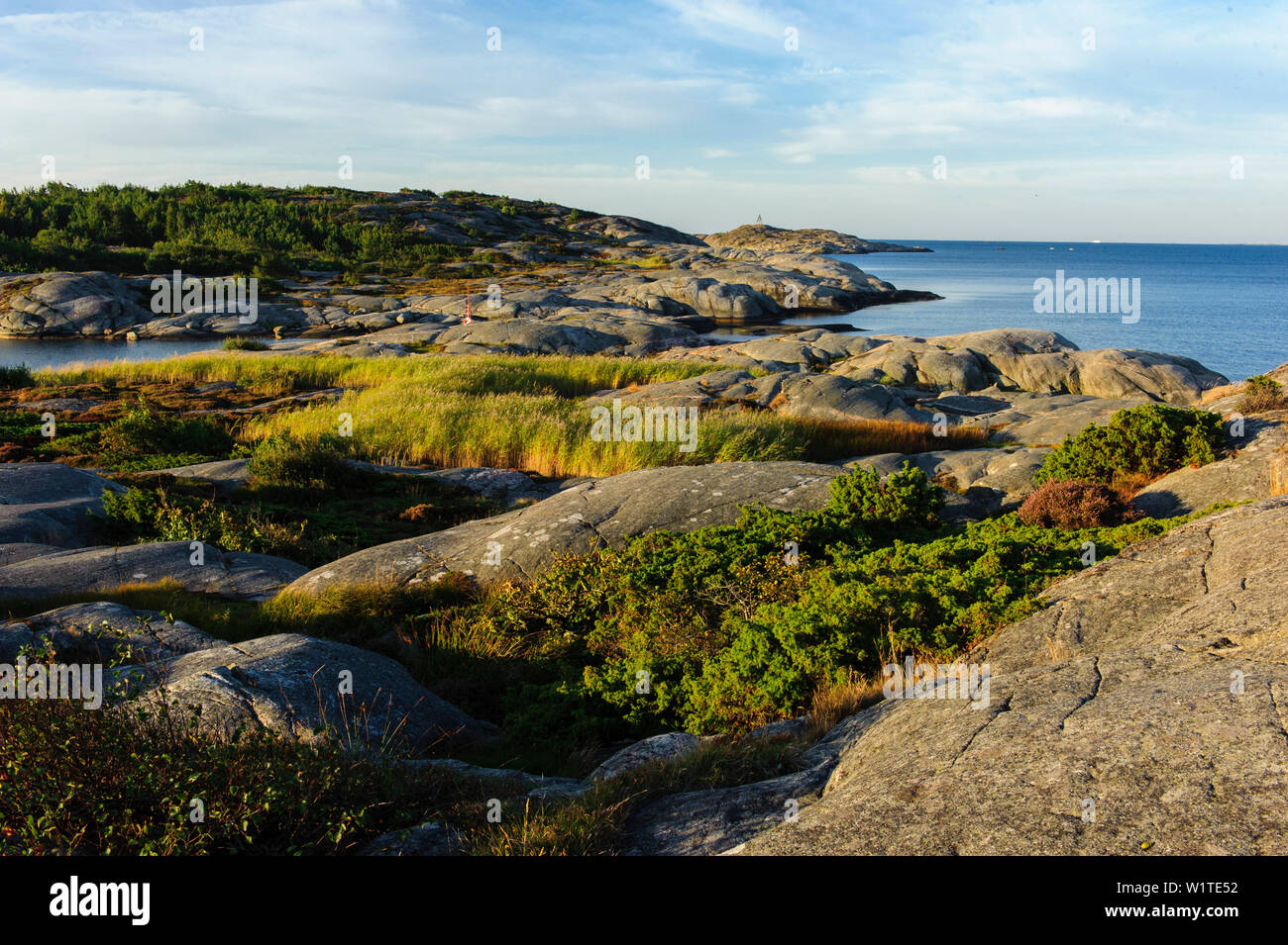 Rocks on the coast in Stora Amunddoen Nature Park, Sweden Stock Photo ...