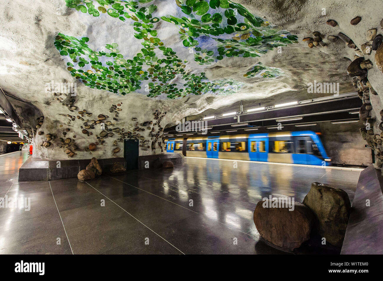 Art in the subway stations, Stockholm, Sweden Stock Photo - Alamy