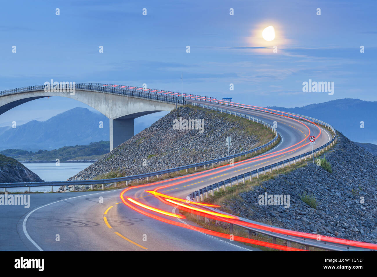 Bridge Storseisund on the Atlantic Ocean Road between Molde and ...