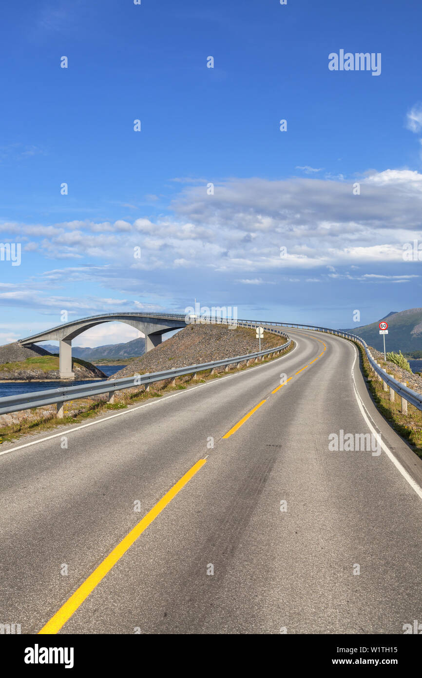 Bridge Storseisund on the Atlantic Ocean Road between Molde and ...
