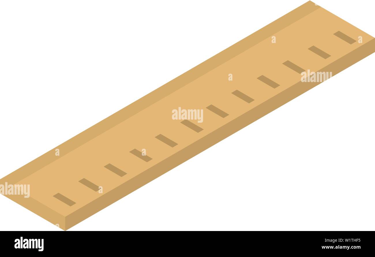 Wood ruler icon, isometric style Stock Vector Image & Art - Alamy