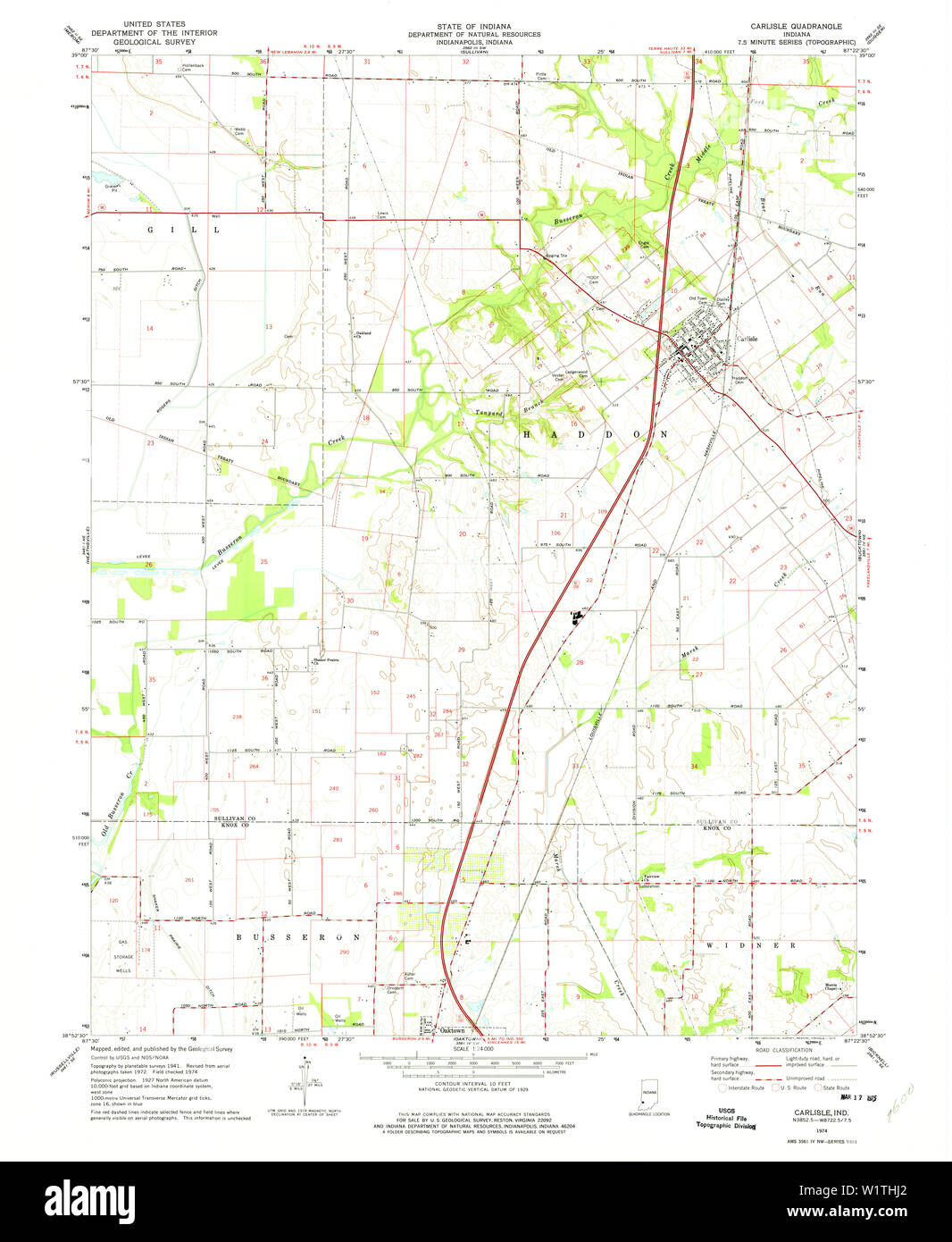 Map of carlisle indiana hi-res stock photography and images - Alamy