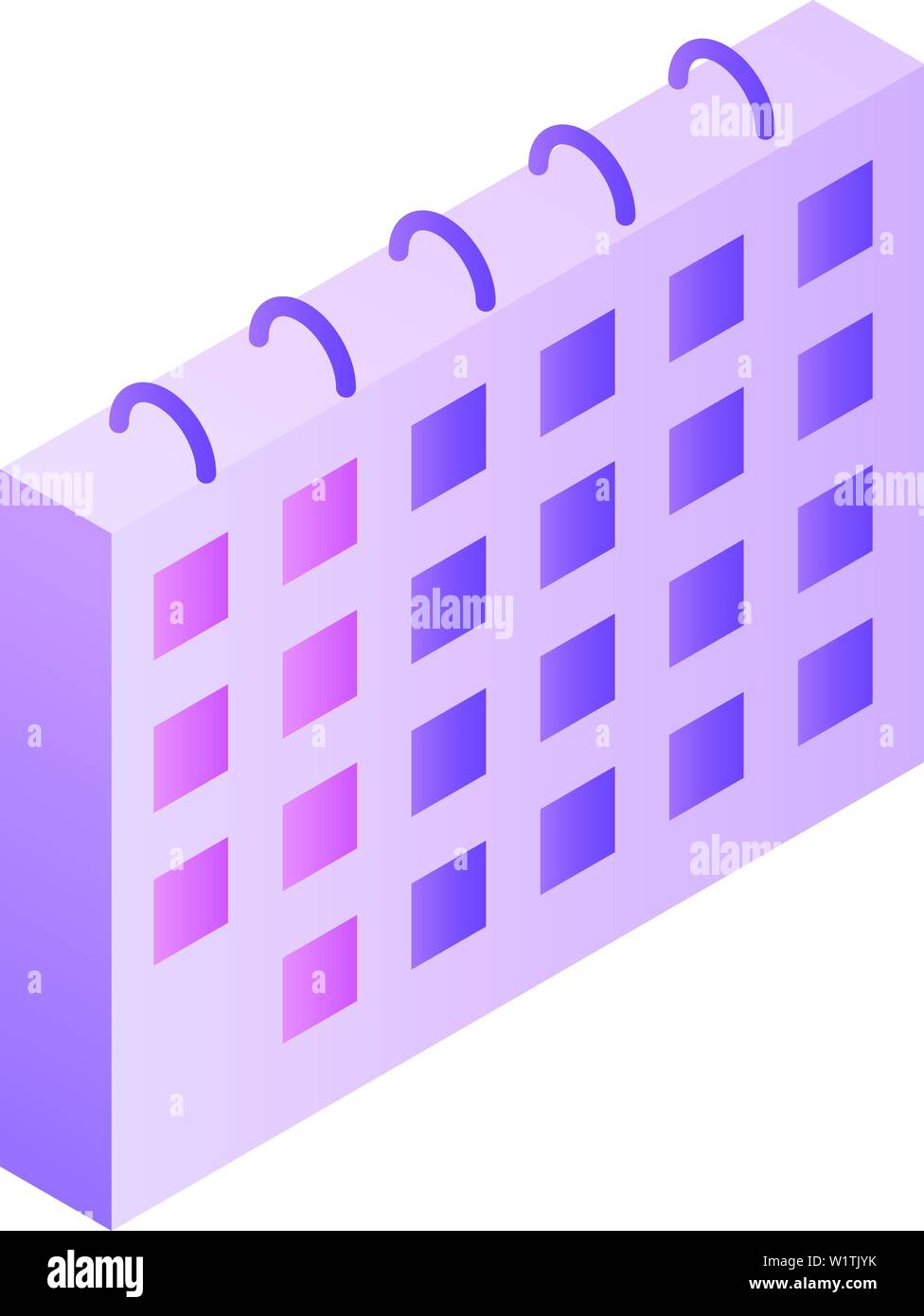 Calendar icon, isometric style Stock Vector Image & Art - Alamy