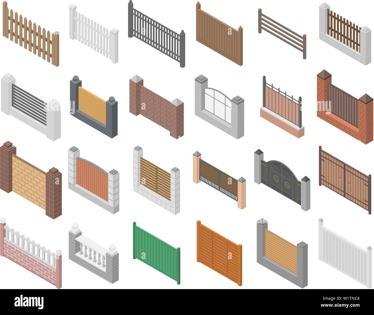 Palisade security fencing Stock Vector Images - Alamy