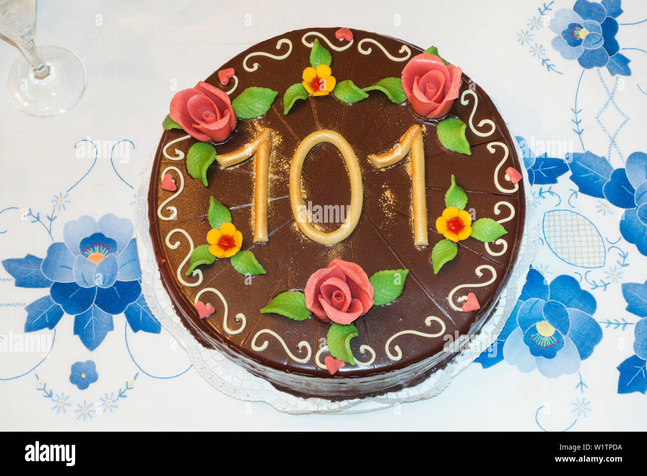 birthday cake, 101st birthday, Germany Stock Photo - Alamy