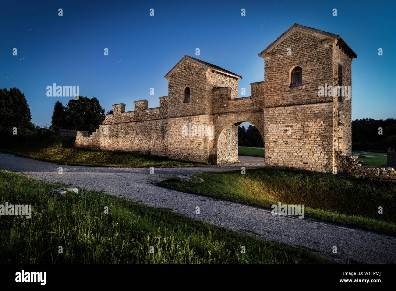 UNESCO World Heritage Limes roman border, fort entrance, eastern fort ...