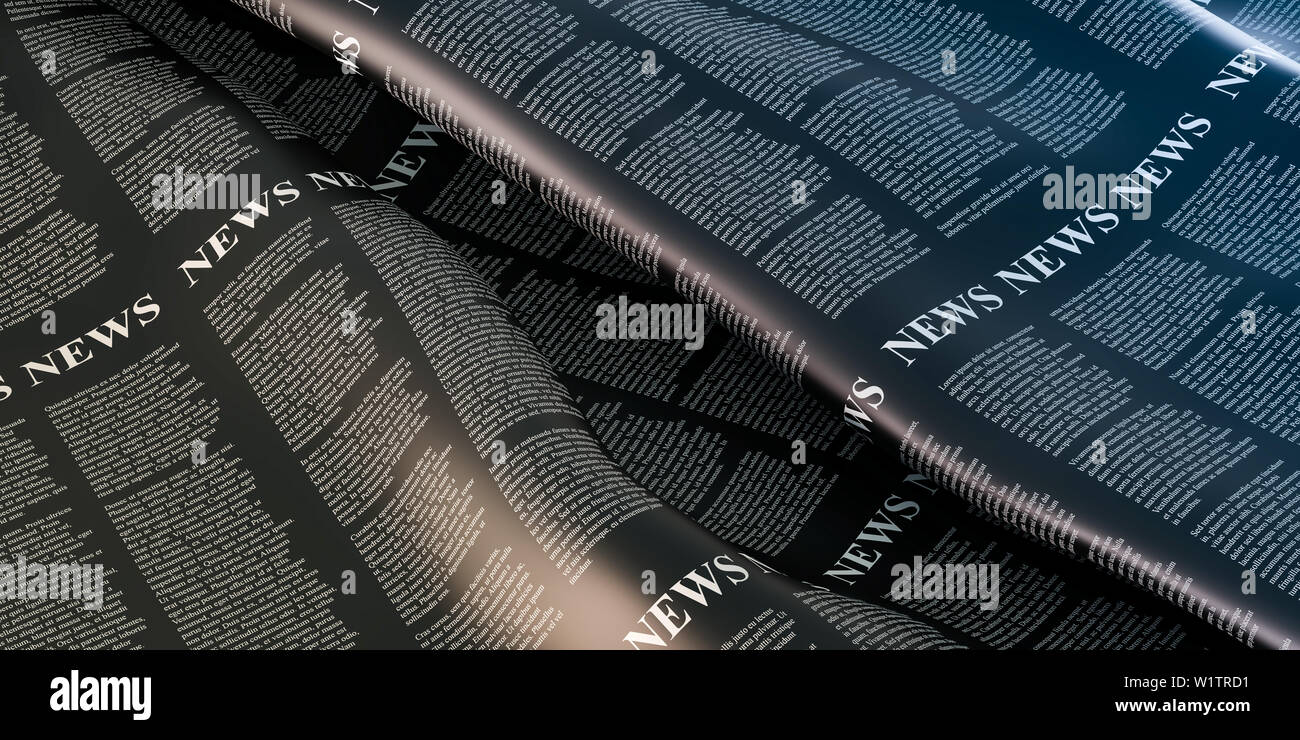 Abstract newspaper background, original 3d rendering Stock Photo - Alamy