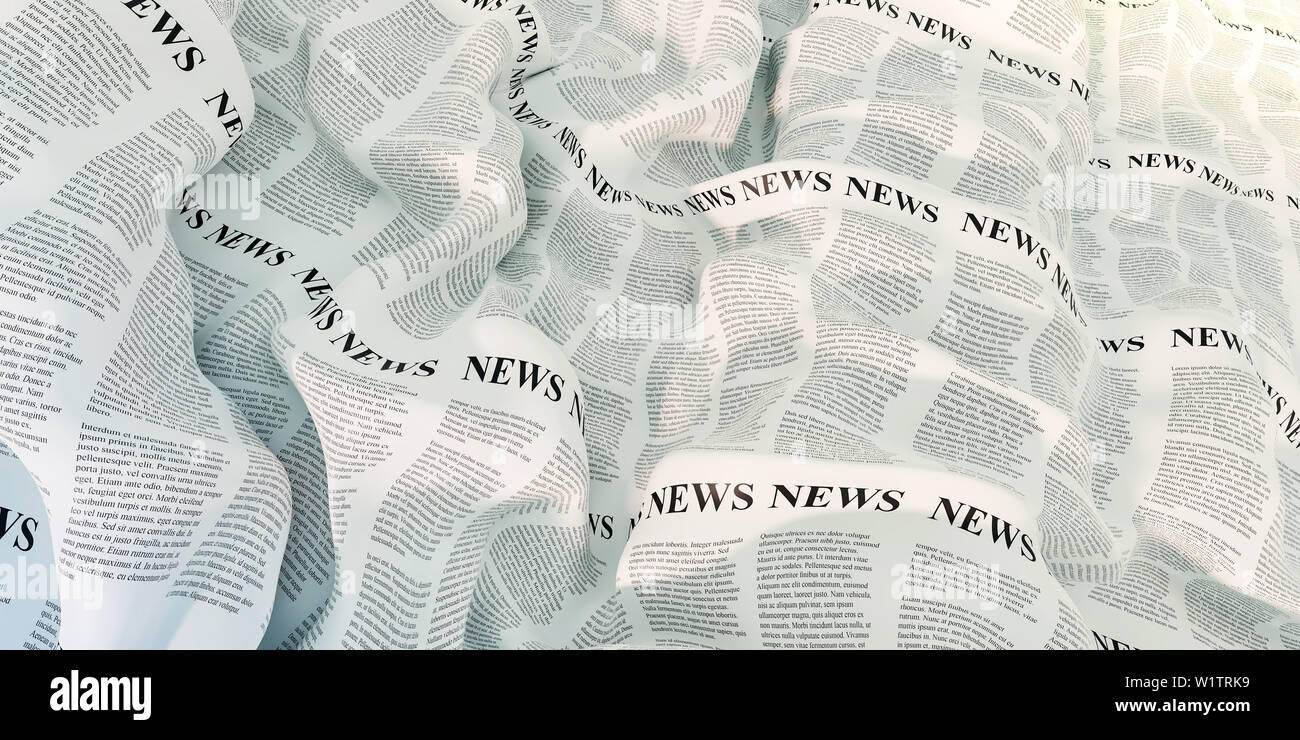 Abstract newspaper background, original 3d rendering Stock Photo - Alamy