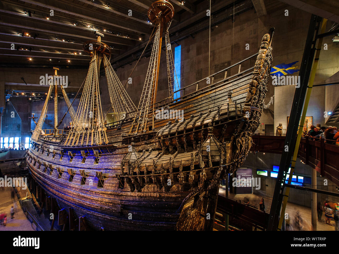 The wooden ship Wasa in the Wasa museum, Stockholm, Sweden Stock Photo ...