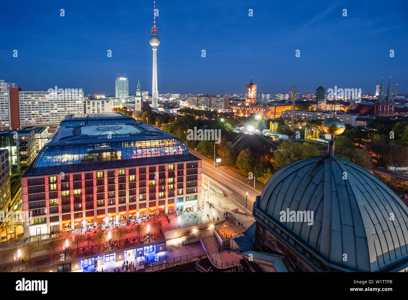 Panoramic view from Dome Roof Top to Alex , Berlin, Germany Stock Photo ...