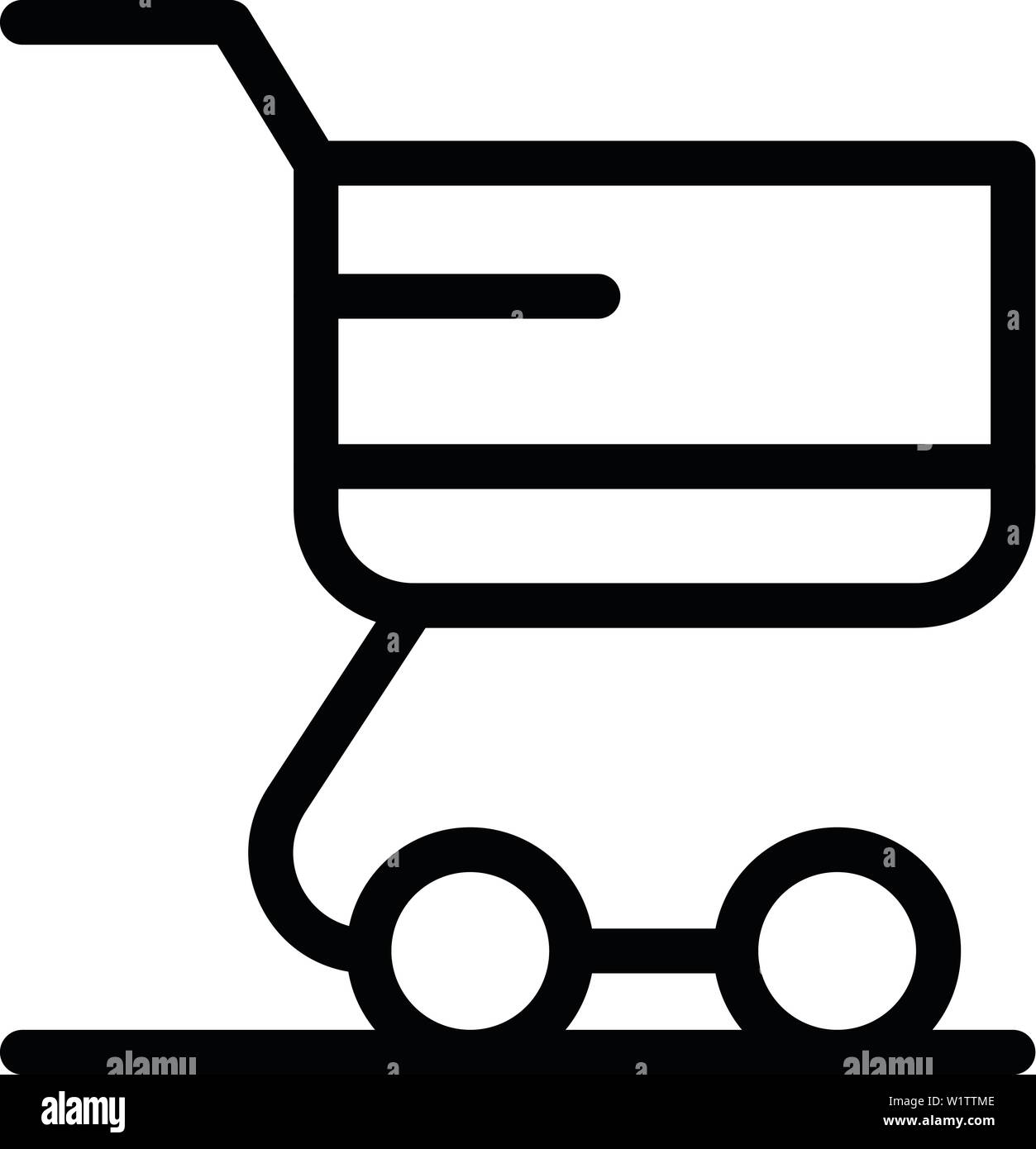 Shop cart icon, outline style Stock Vector Image & Art - Alamy