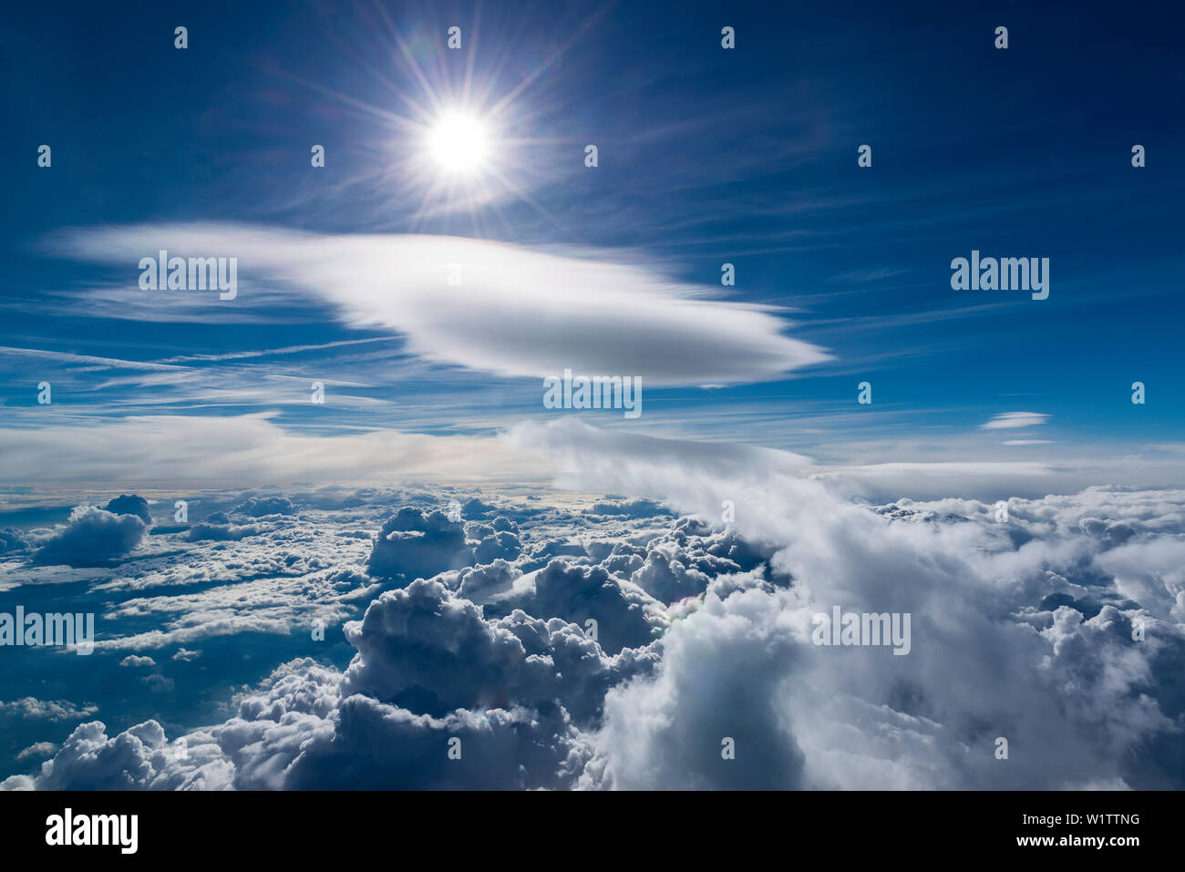 aerial picture of a lenticularis cloud in high level Stock Photo - Alamy