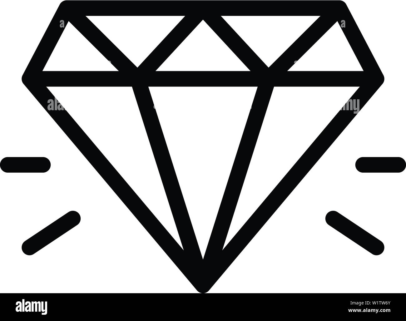 Diamond stone icon, outline style Stock Vector Image & Art - Alamy