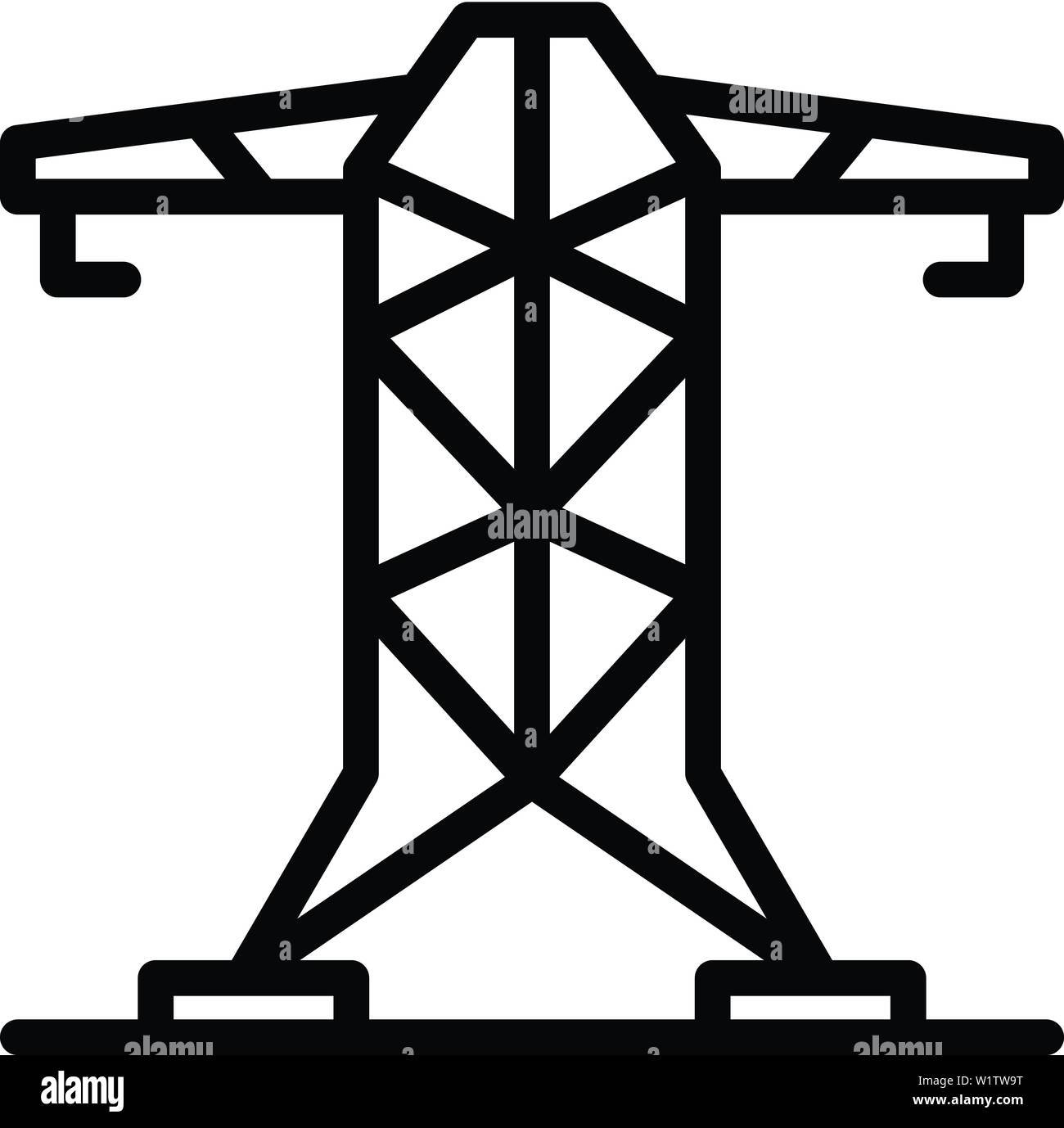 Electric tower icon, outline style Stock Vector Image & Art - Alamy