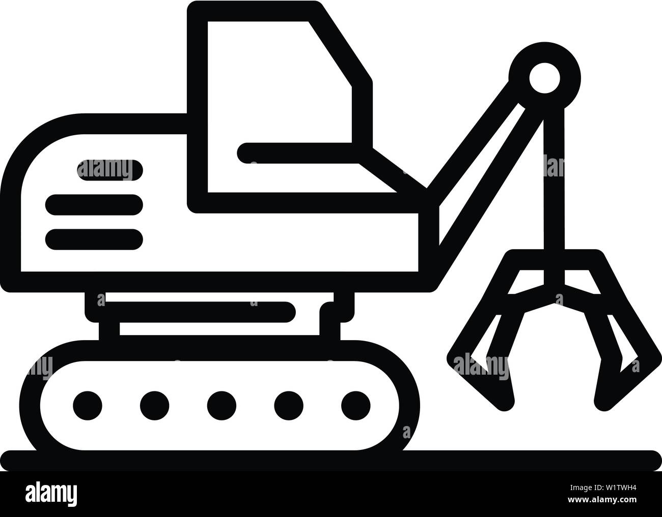 Mining excavator icon, outline style Stock Vector Image & Art - Alamy