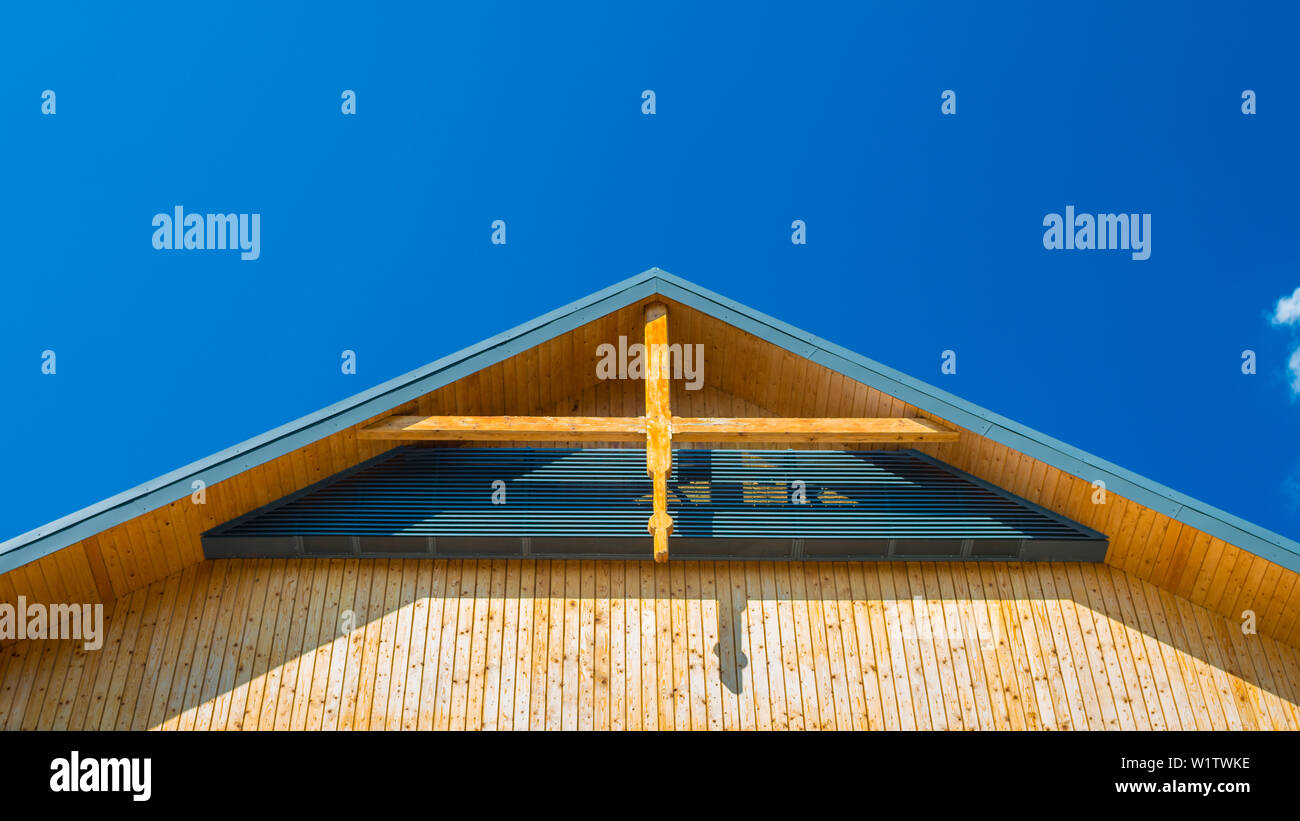 fragment of the Highlander's facade of a traditional house photographed ...