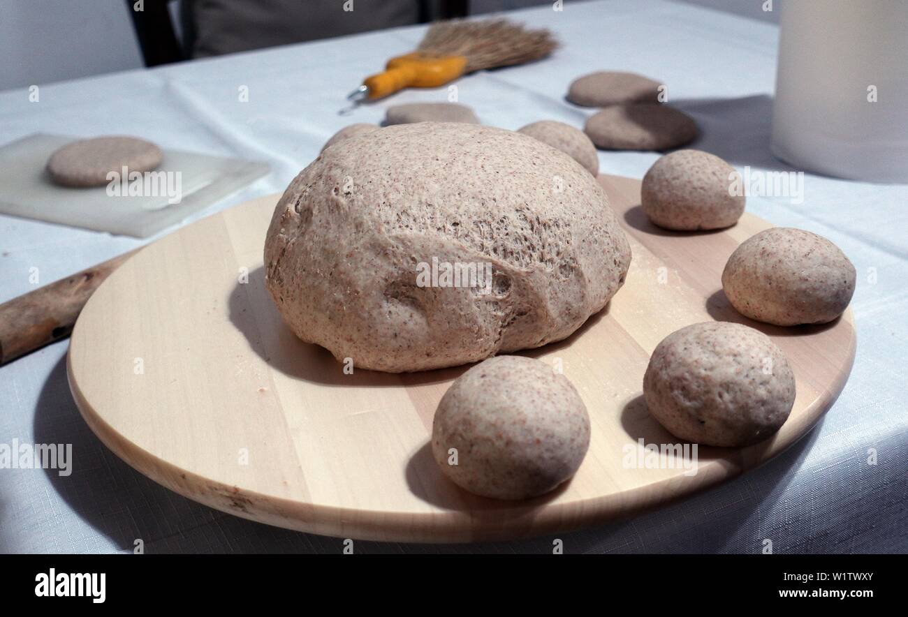 plate of tigelle and crescentine prepared in the old rural cooking ...