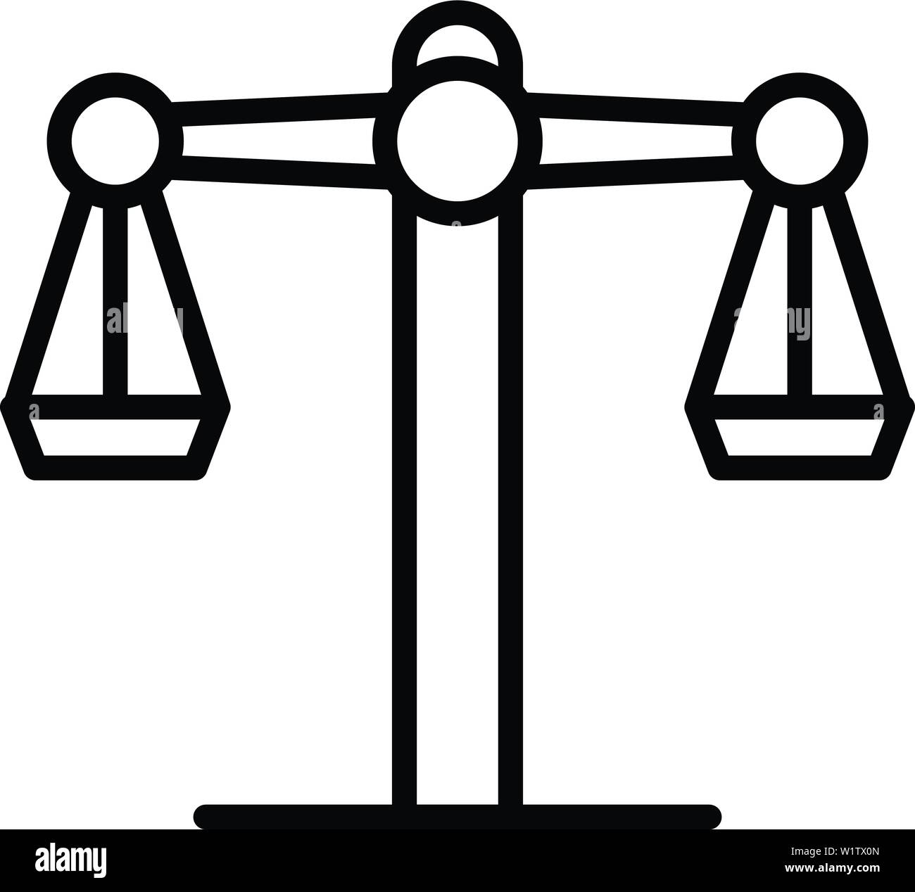 Judge balance icon, outline style Stock Vector Image & Art - Alamy