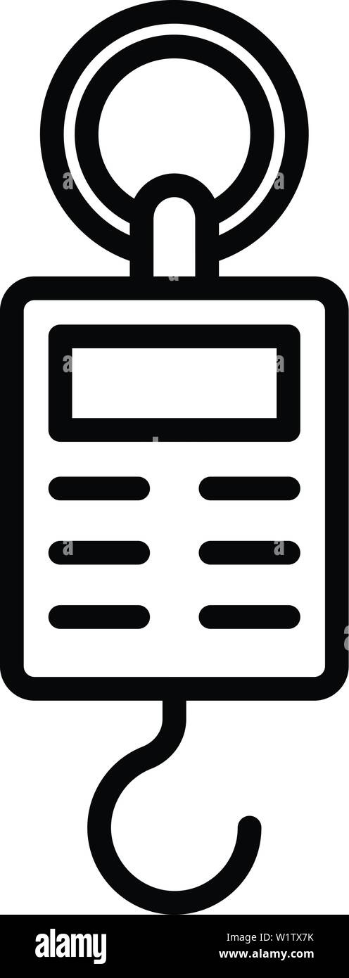 Handle electric scales icon, outline style Stock Vector Image & Art - Alamy